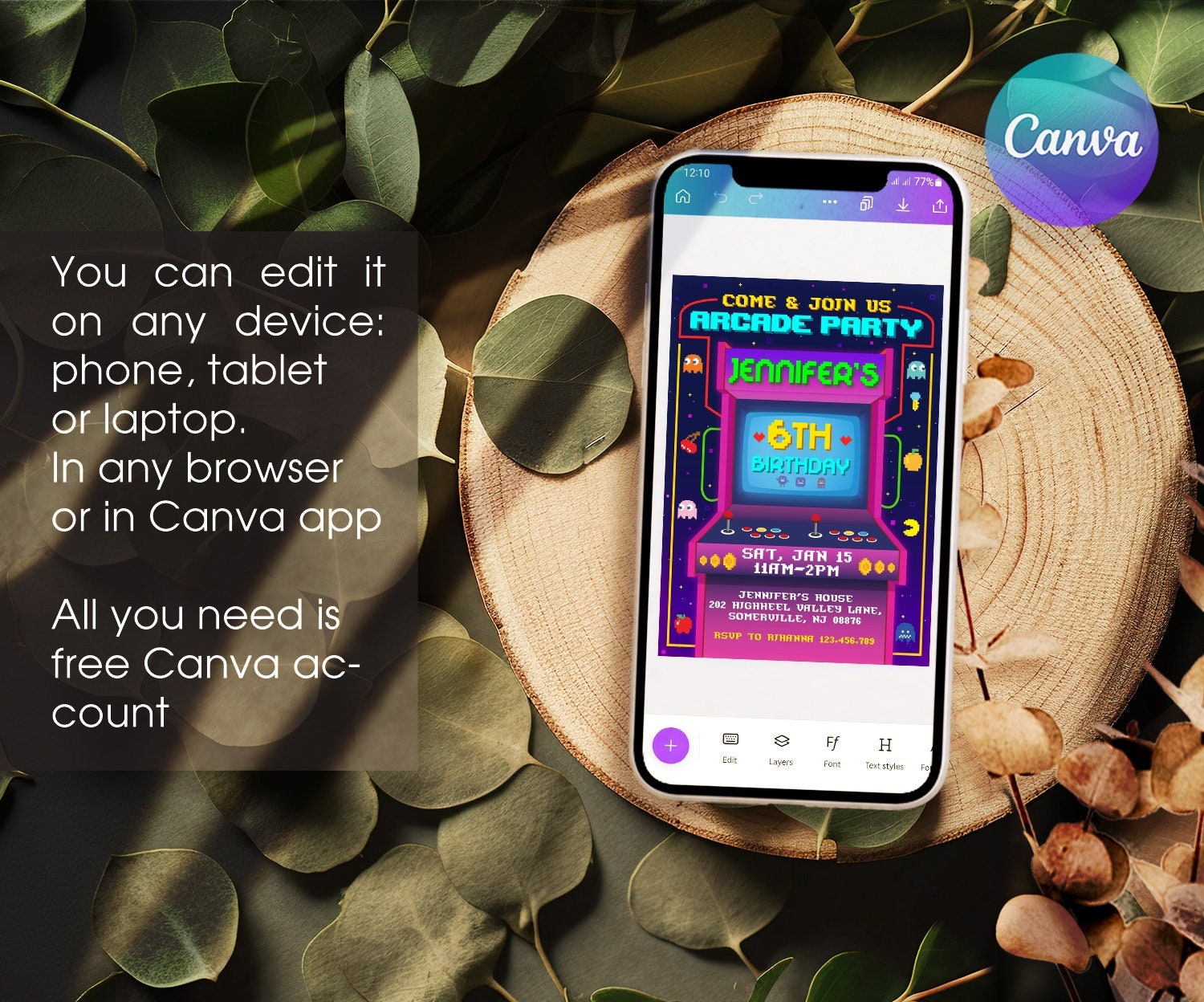 Editable Invite Template Video Game Party Gamer Invitation - Etsy