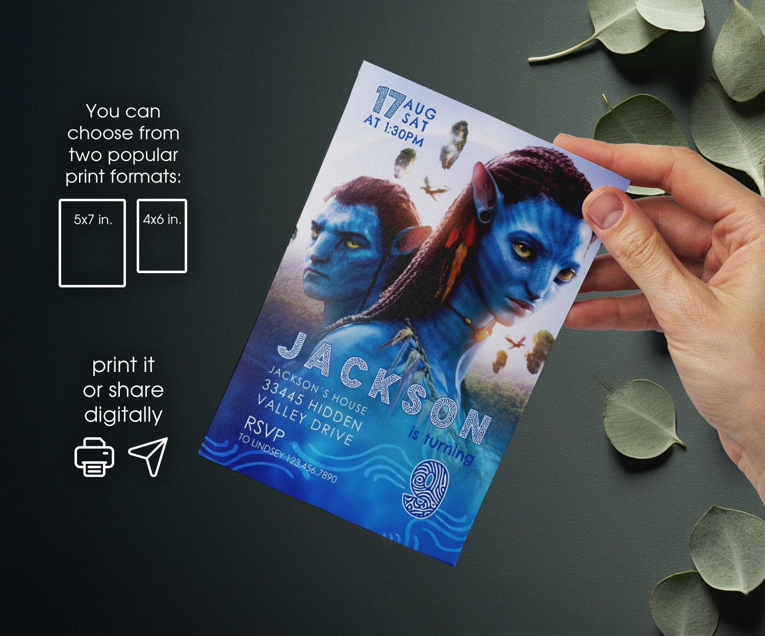 I See You Birthday Invite Template, , Avatar 2 Invite, Printable Avatar ...
