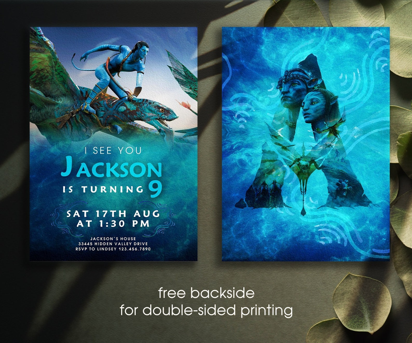 Avatar 2 Invite, Printable Avatar Invitation, Pandora Editable Birthday ...