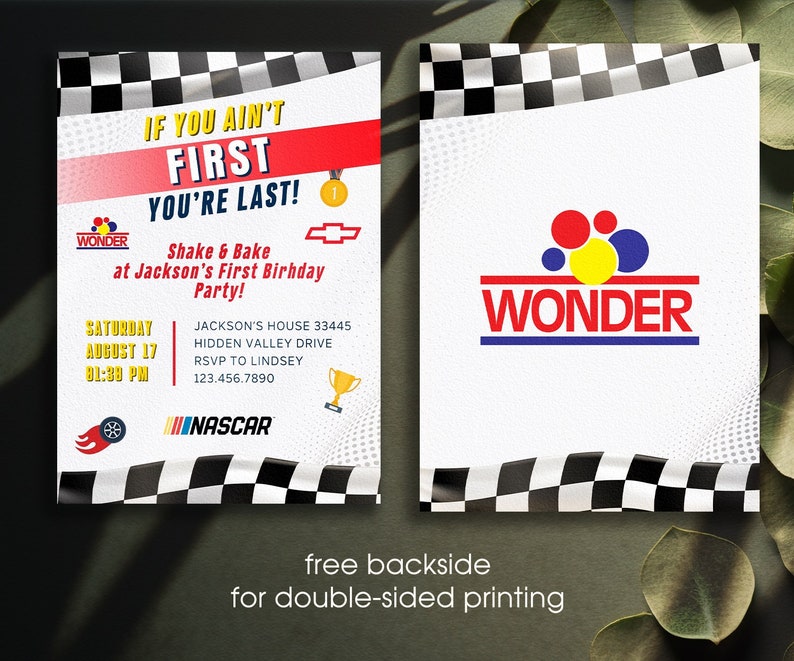 Nascar Party, Shake N Bake Birthday, Ricky Bobby, Boy Racing Invitation ...
