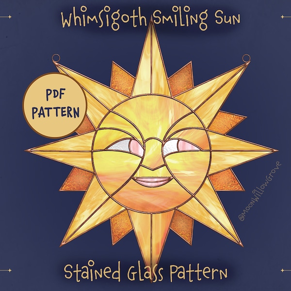 Sun Stained Glass Pattern - Etsy