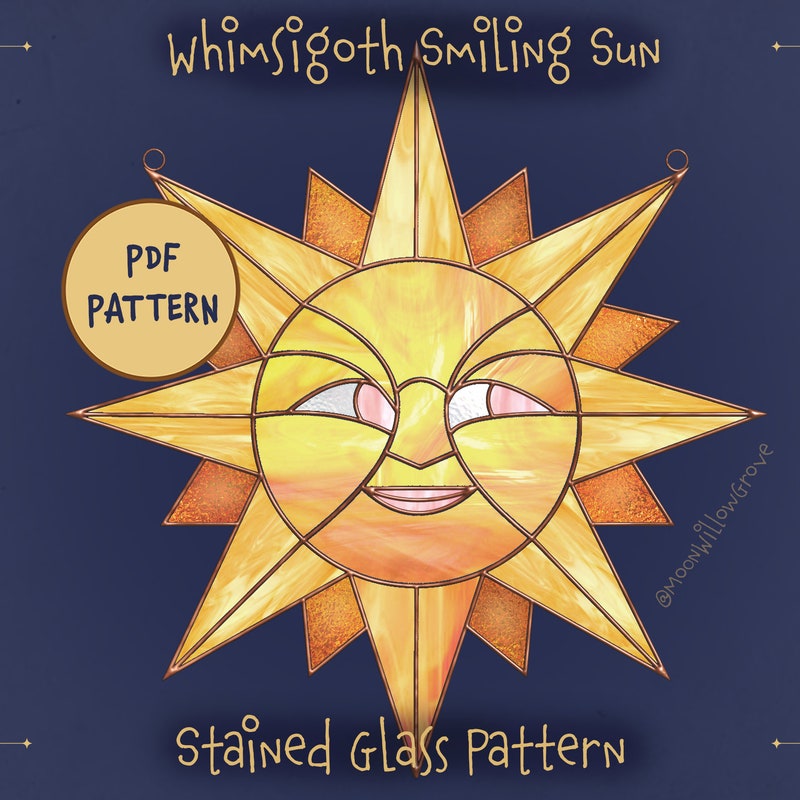 Sun Stained Glass Pattern - Etsy
