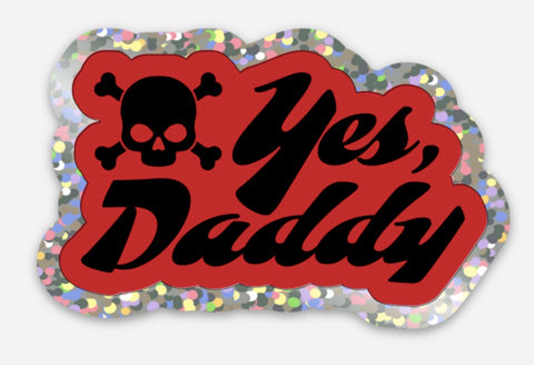 Yes Daddy Red and Black Sticker - Etsy