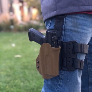 Glock 20/21 Drop Holster - OWB Drop Leg- Compatible With Flashlights - Etsy