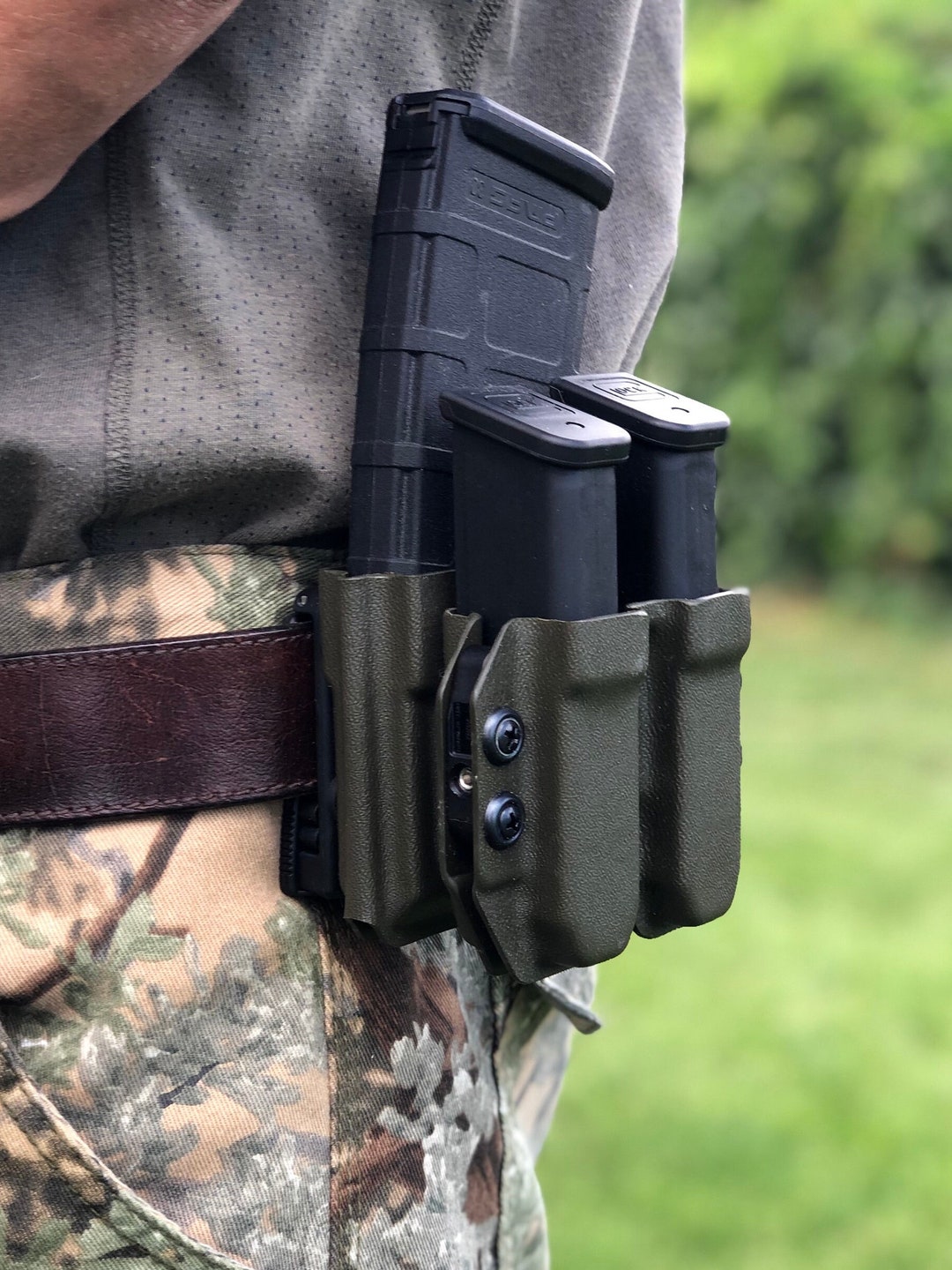 Kydex AR-15 W/ Glock 48 Magazine Carrier - Tek Lok or MOLLE Attachment ...