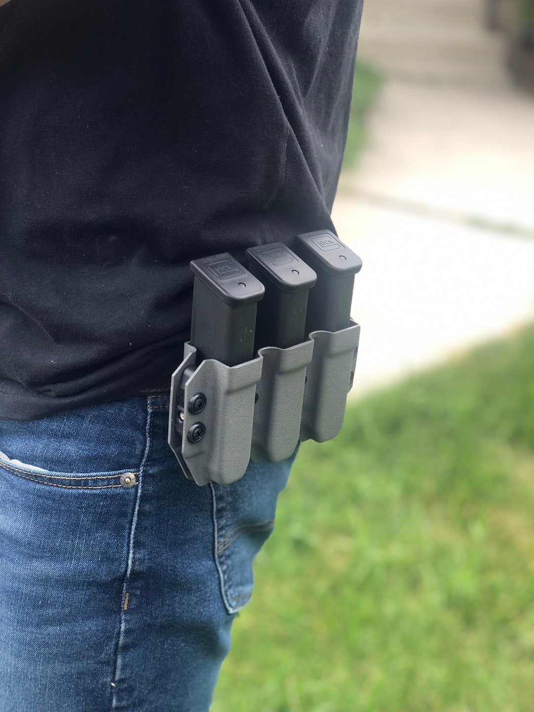 Leo-style Triple Mag Carrier for 9mm/10mm S&W Double Stack Mags ...