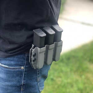 Leo-style Triple Mag Carrier for 9mm/10mm S&W Double Stack Mags ...