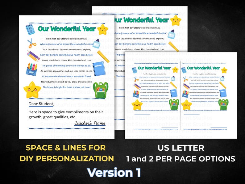 Preschool Keepsake | Letter From Teacher | Poem From Teacher ...