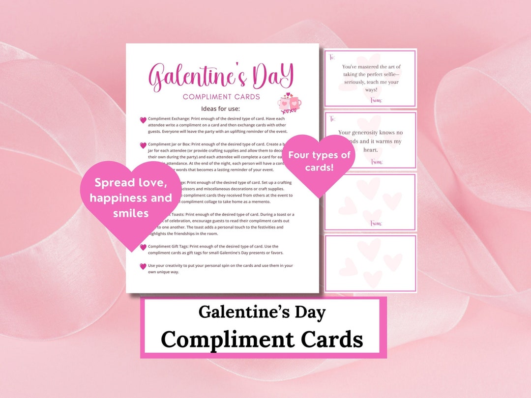 Galentine's Day Compliment Cards | Galentine's Day Game | Galentine's ...