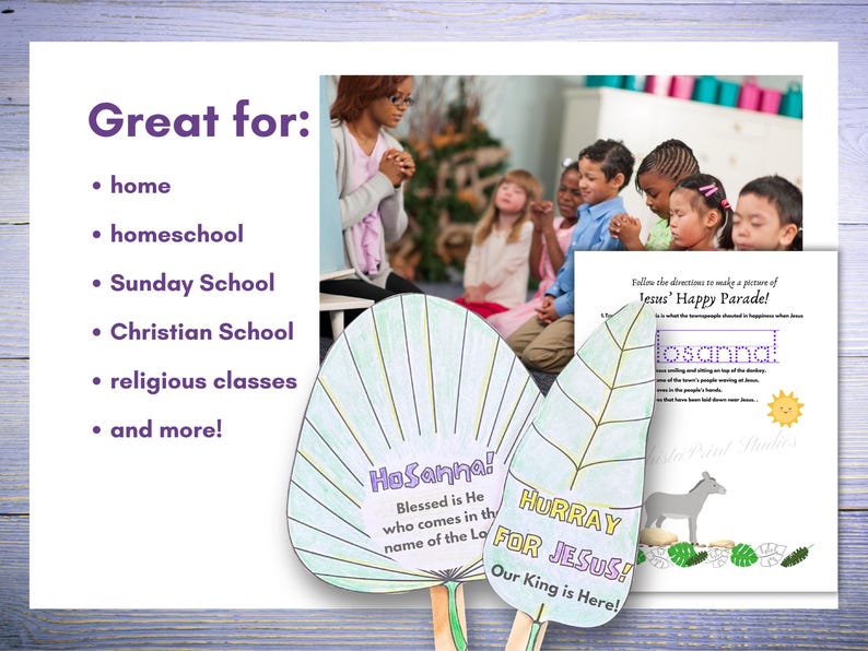 Palm Sunday Story Coloring Activity Preschool, Hosanna Holy Week Craft ...