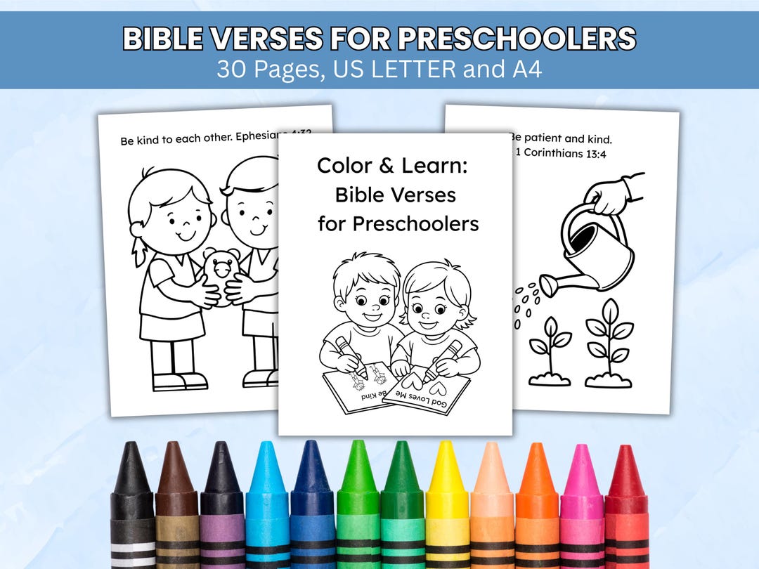 30 Preschool Bible Verse Coloring Pages | God Says Coloring | Church ...