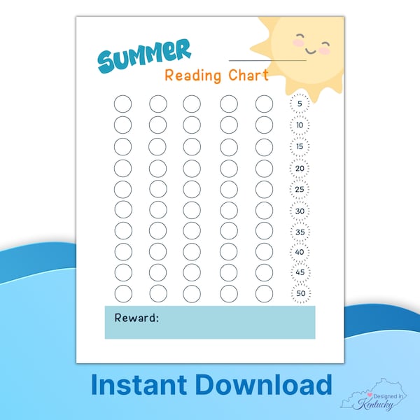 Summer Reading Reward Chart - Etsy