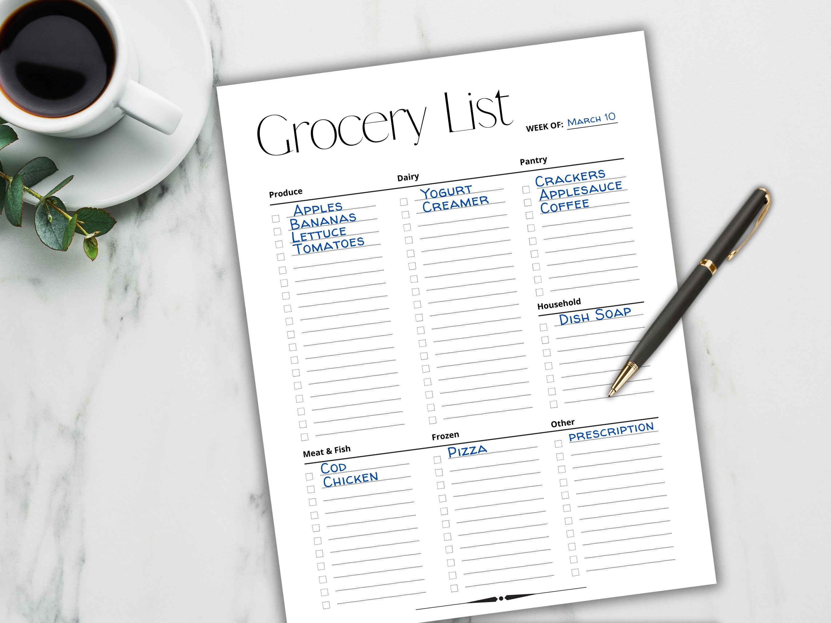 Printable Grocery List and Meal Planner Bundle With Bonus to Do List ...