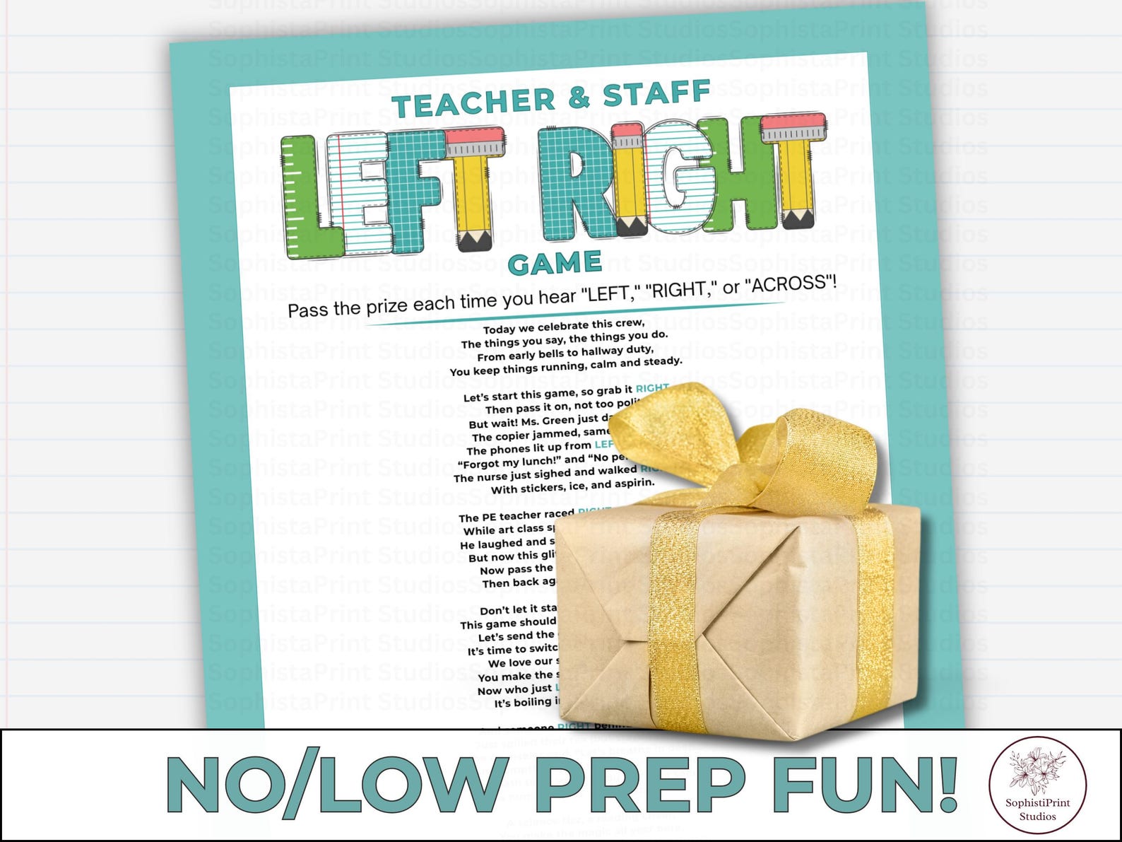 Teacher & Staff Left Right Across Game | Left Right Poem | School Team ...