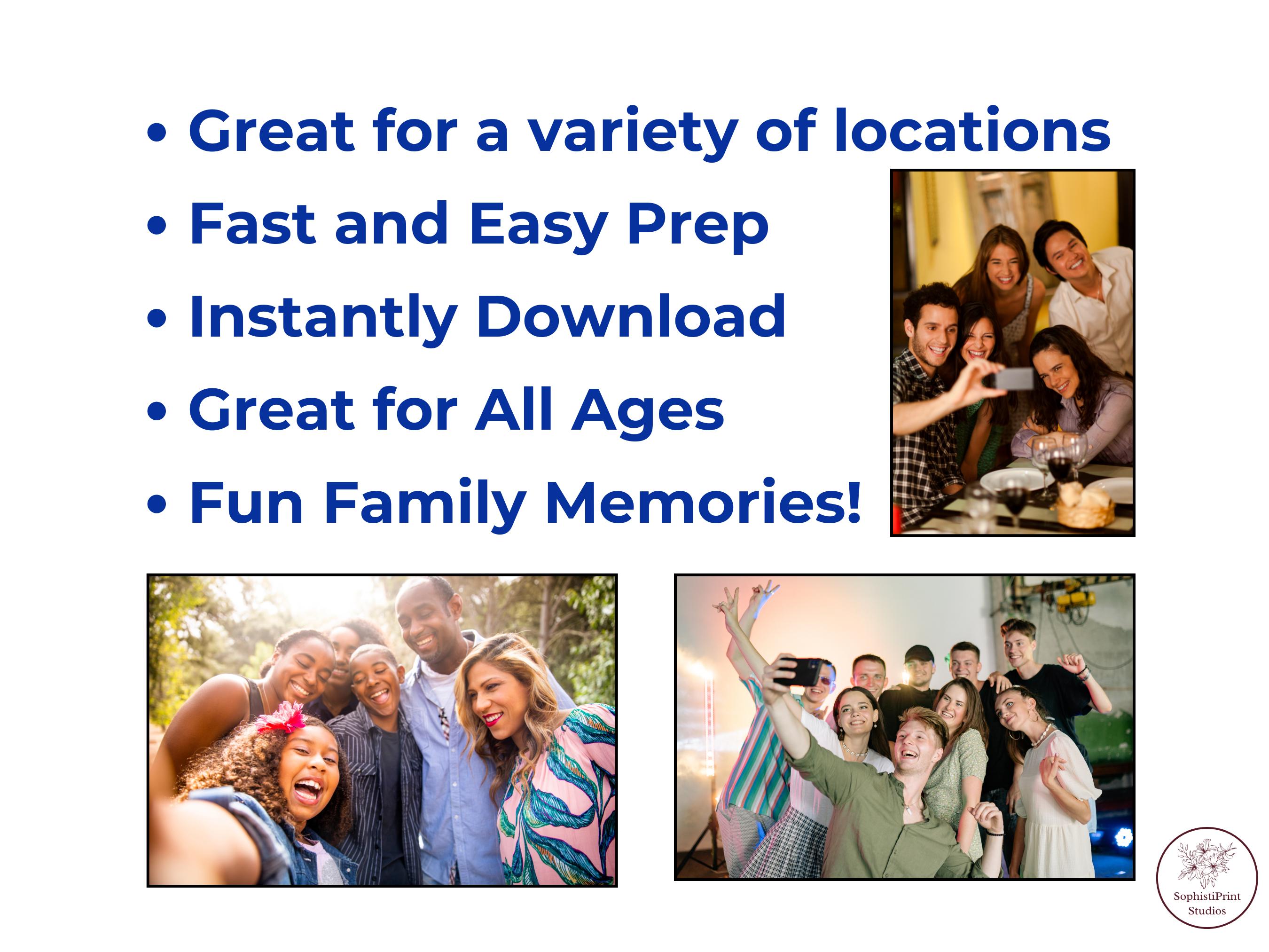 Family Reunion Photo Scavenger Hunt | Family Reunion Icebreaker ...