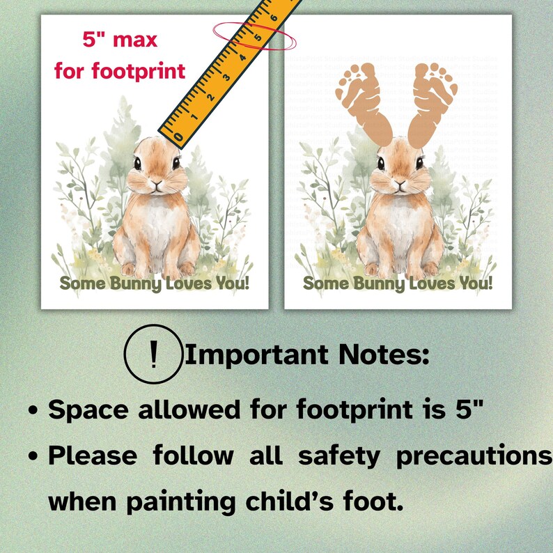 Easter Footprint Bunny | Baby’s First Easter | Daycare Craft | April ...