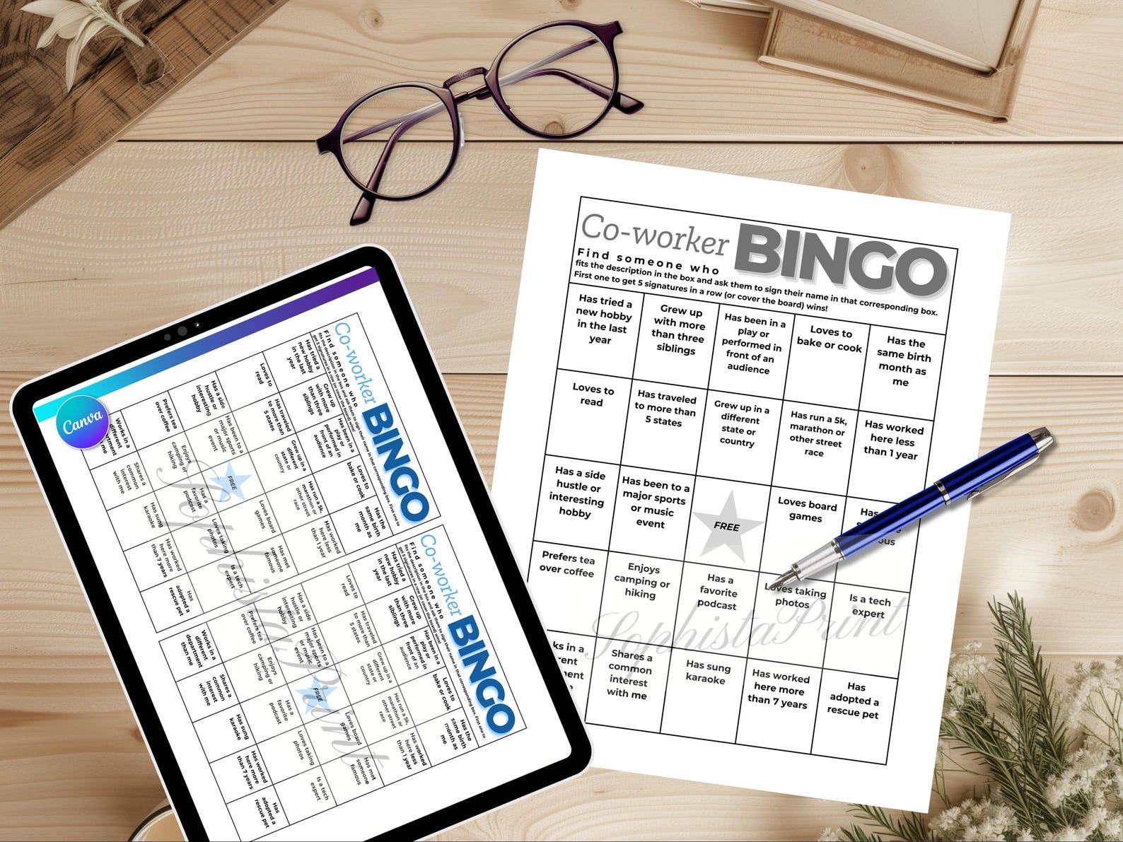 Editable Coworker Bingo Office Ice Breaker Team Building Game - Etsy