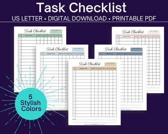 Recurring Task Checklist Routine Task Chore Tracker Monthly Task ...