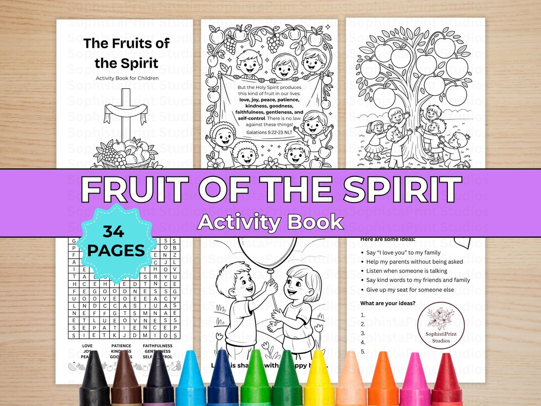 Fruits of the Spirit Activity Book, Fruit of the Holy Spirit, Galatians ...