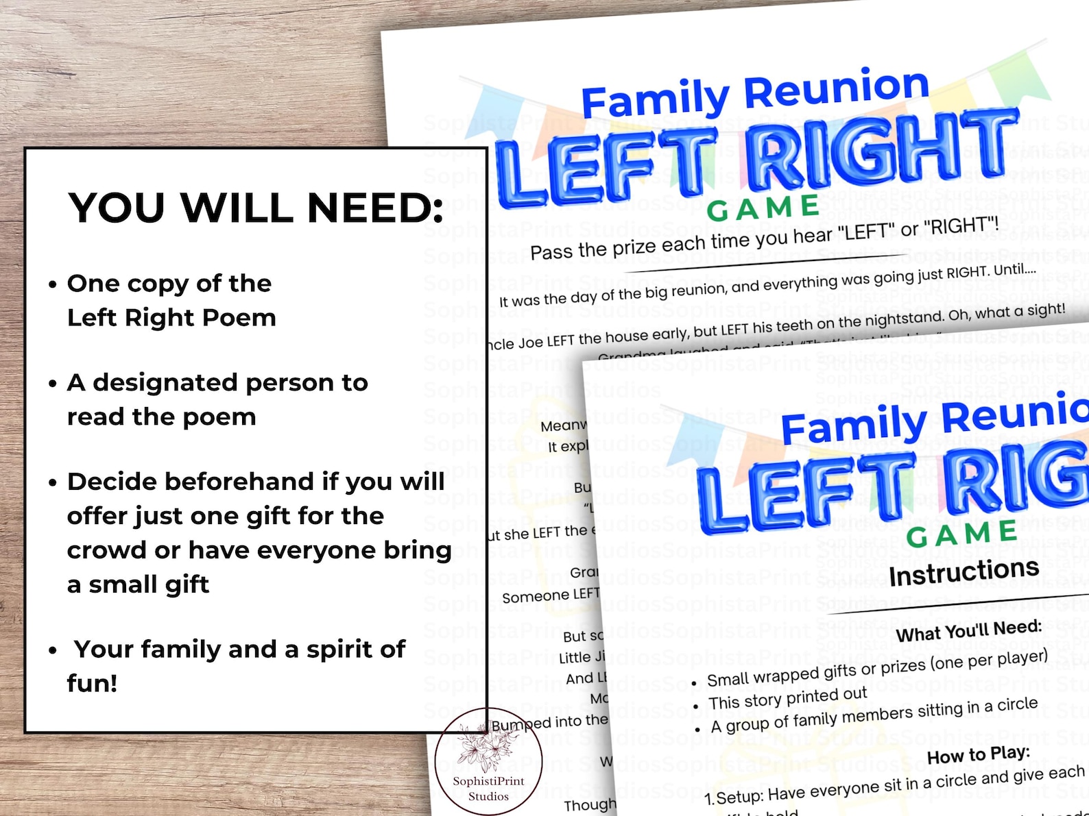Family Reunion Left Right Game | Family Reunion Icebreaker | Family ...