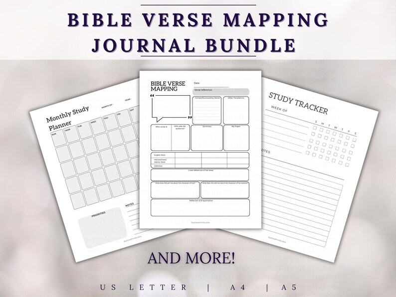 Bible Verse Mapping Journal | Bible Study Notes | Christian Journal ...