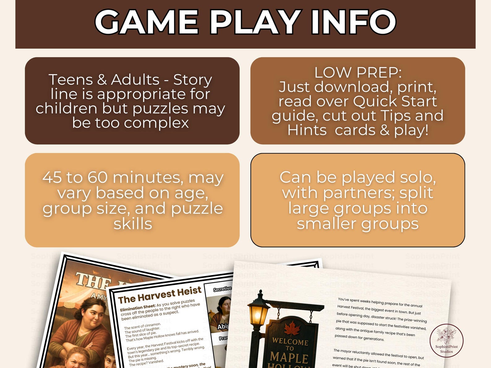 Harvest Heist Escape Room | Fall Party Game | Family Escape Room ...