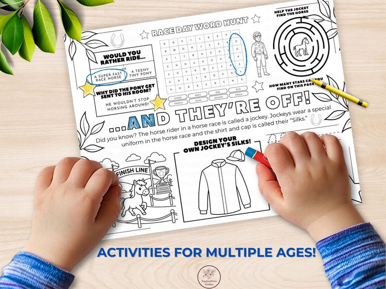 Horse Racing Coloring Page for Children | Derby Coloring | Derby ...