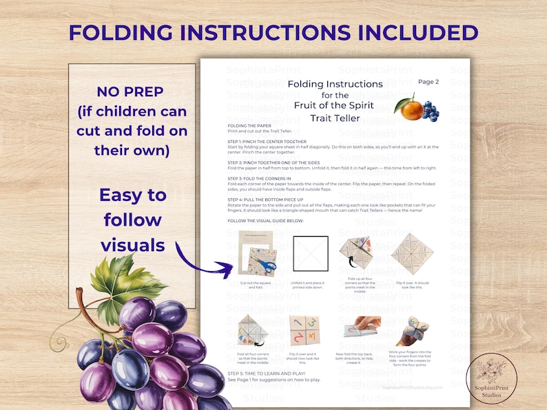 Fruits of the Spirit Cootie Catcher, Fruit of the Holy Spirit ...