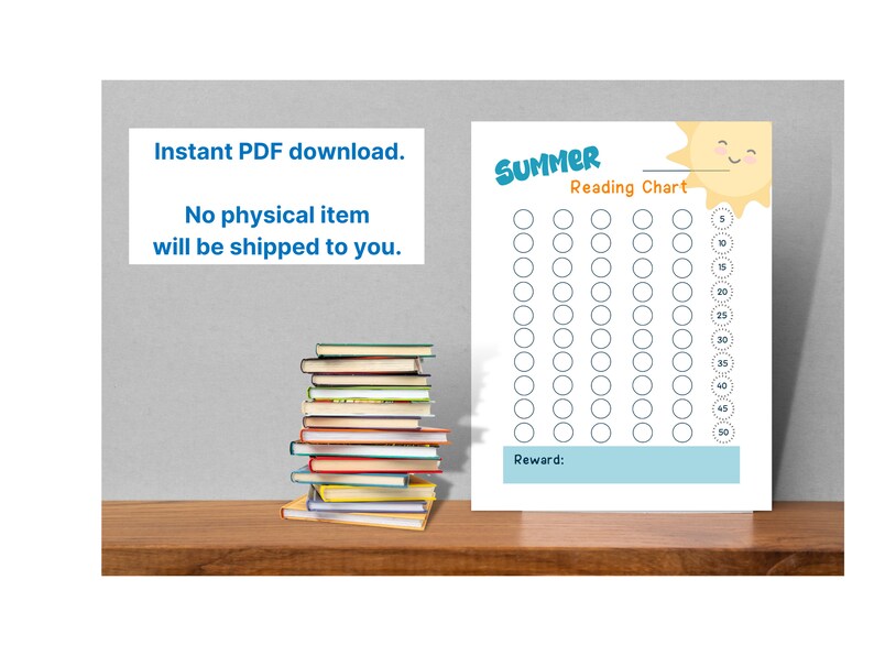 Summer Reading Challenge Log for Kids, Printable Book Tracker, Literacy ...