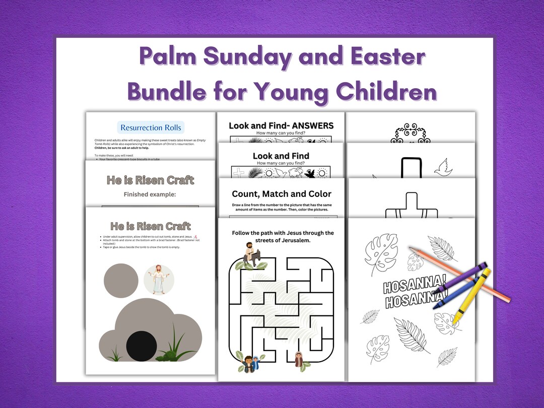 Christian Easter Activity Pages for Kids | Sunday School Easter Sunday ...