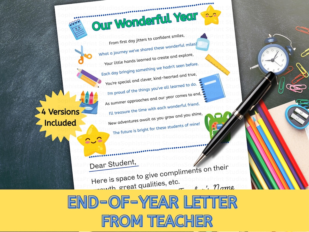 Preschool Keepsake | Letter From Teacher | Poem From Teacher ...