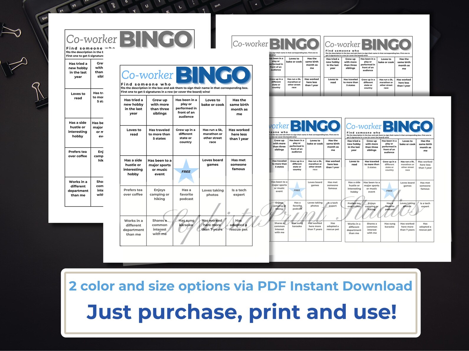 Editable Coworker Bingo Office Ice Breaker Team Building Game - Etsy