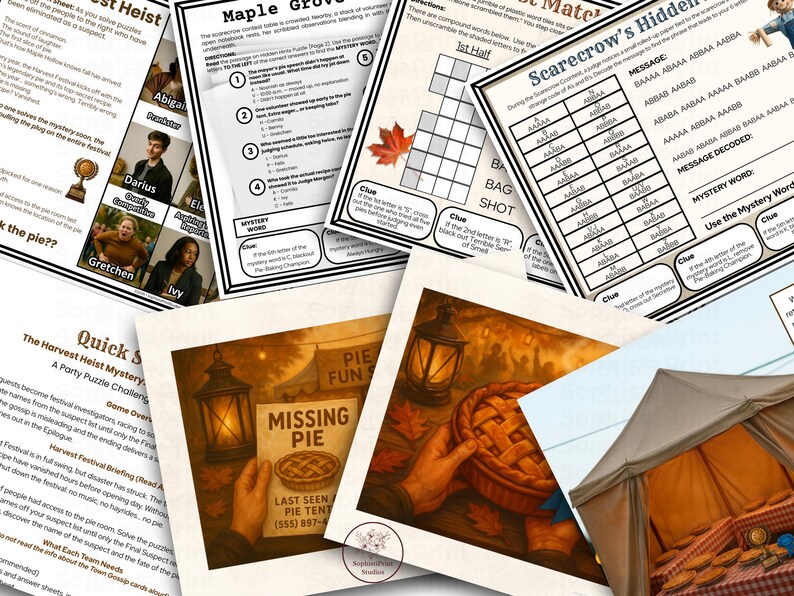 Harvest Heist Escape Room | Fall Party Game | Family Escape Room ...