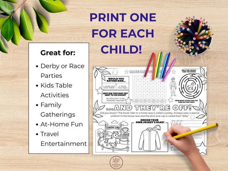 Horse Racing Coloring Page for Children | Derby Coloring | Derby ...