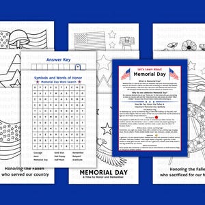 Memorial Day Coloring Pages and Activity Bundle | Memorial Day ...