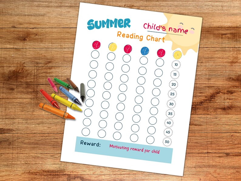 Summer Reading Challenge Log for Kids, Printable Book Tracker, Literacy ...