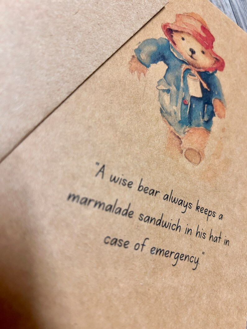Paddington Bear/watercolour/birthday Card/note Card/cute/colourful ...