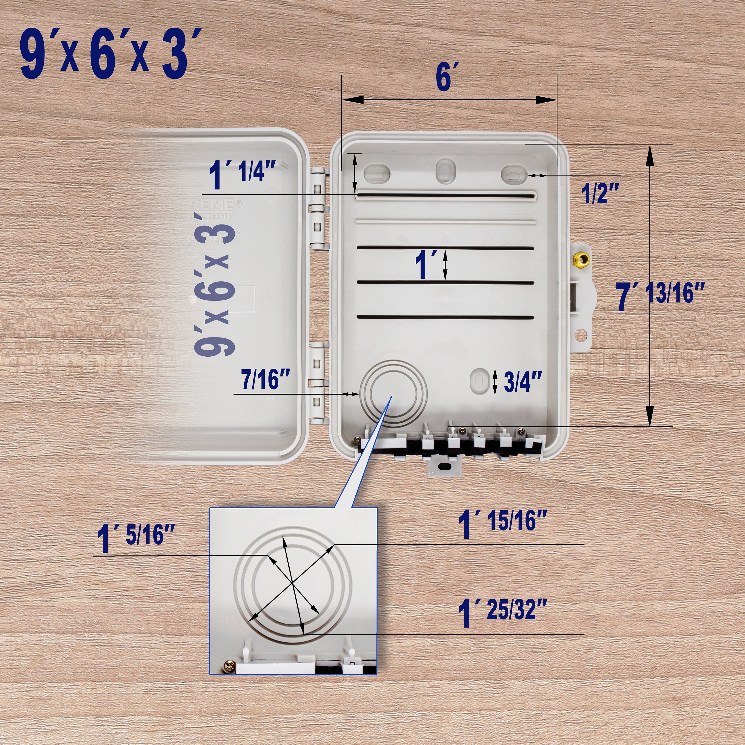 Demarcation Enclosure 9x9x4 Inch Weatherproof Junction Box - Heavy Duty ...