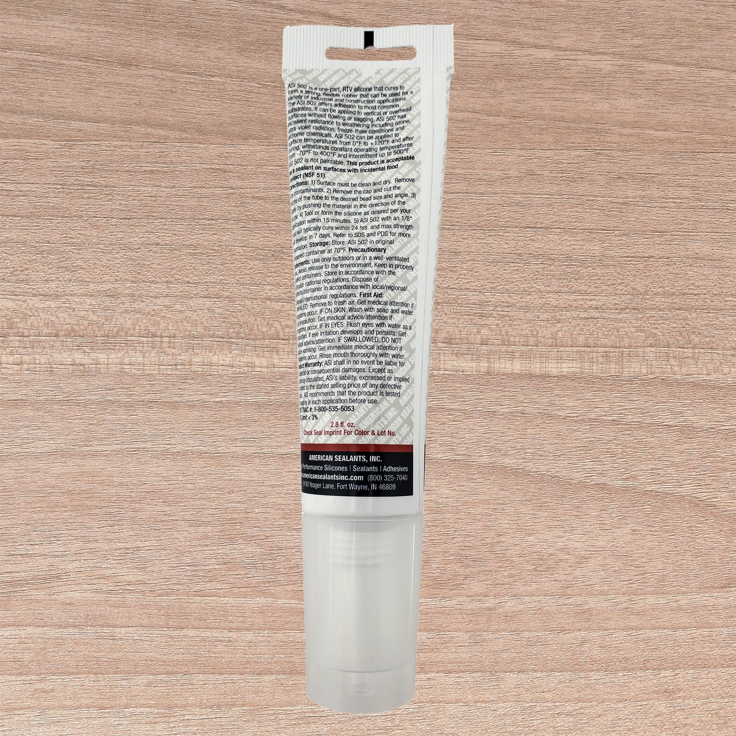 ASI 502 Black White and Clear Food Grade 100% RTV Silicone Sealant - 2. ...