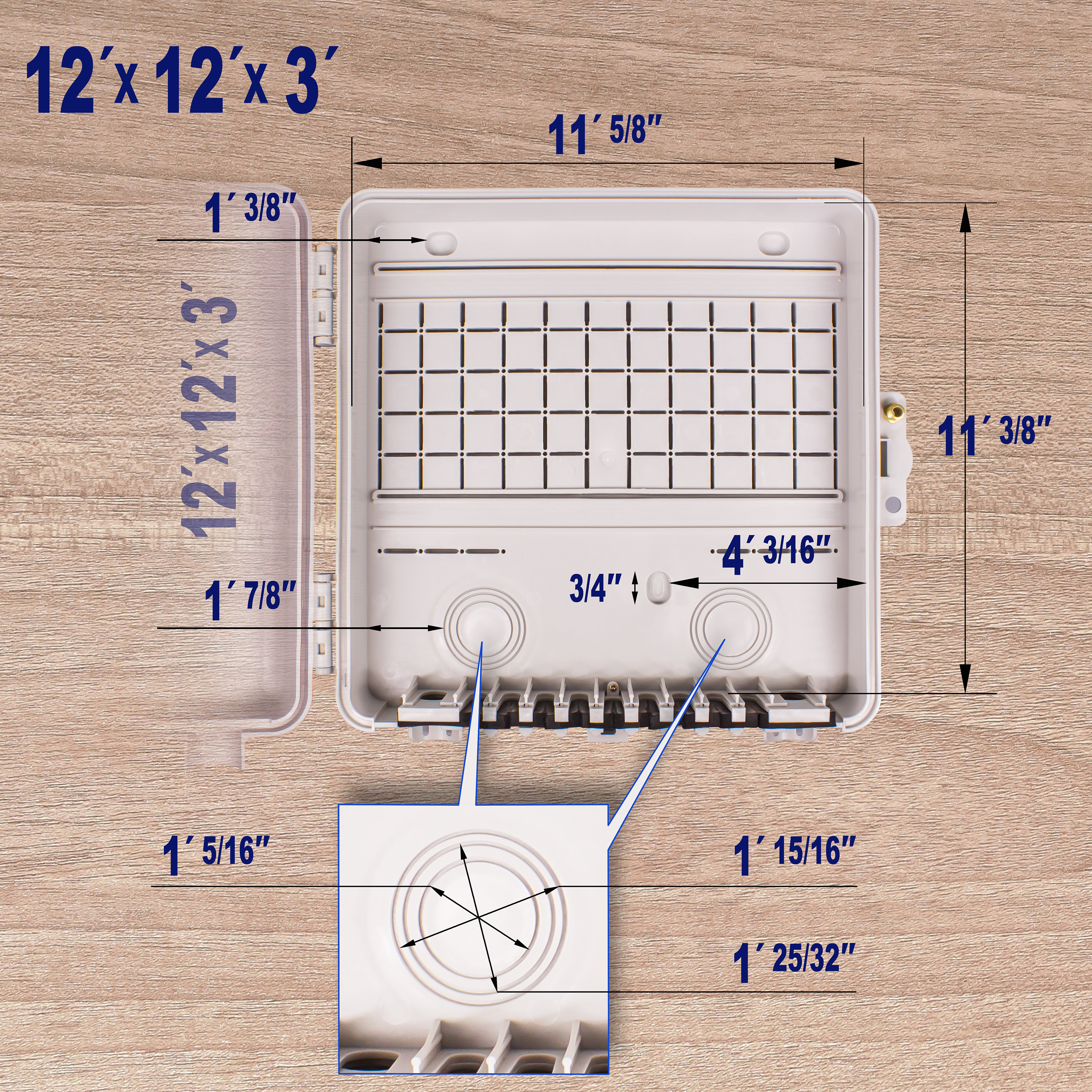 Satellitesale Weatherproof Junction Box Heavy Duty Enclosure Inches Uv ...