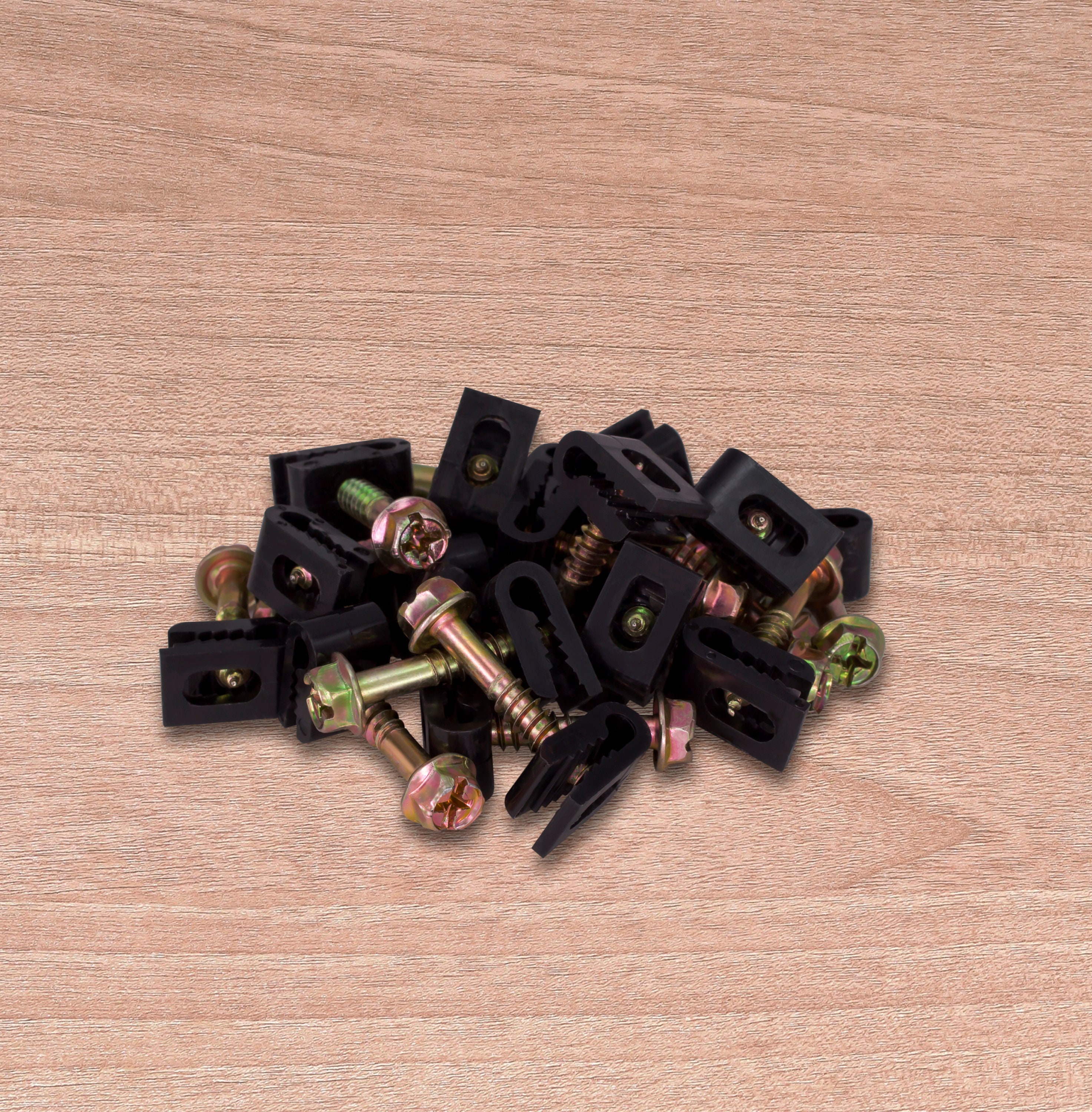 Satellitesale Single Ground Screw Black and White Clips for Single ...