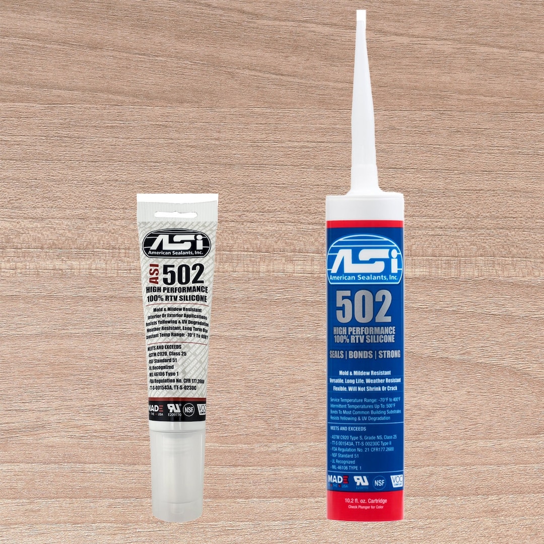 ASI 502 Black White and Clear Food Grade 100% RTV Silicone Sealant - 2. ...