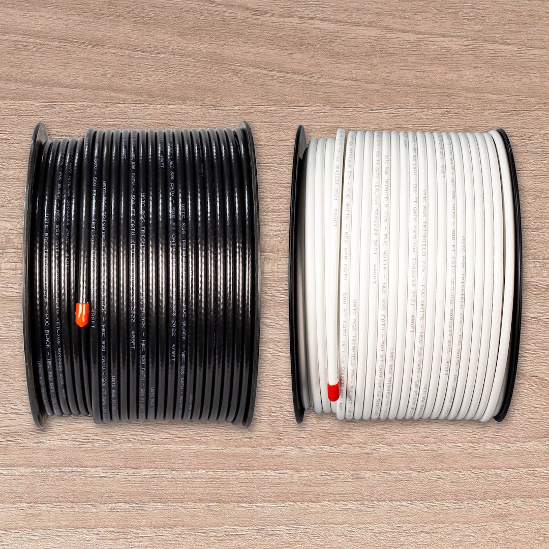 Satellitesale RG6 Trishield NEC 820 HFC Coaxial Cable PVC 500 Feet - Etsy