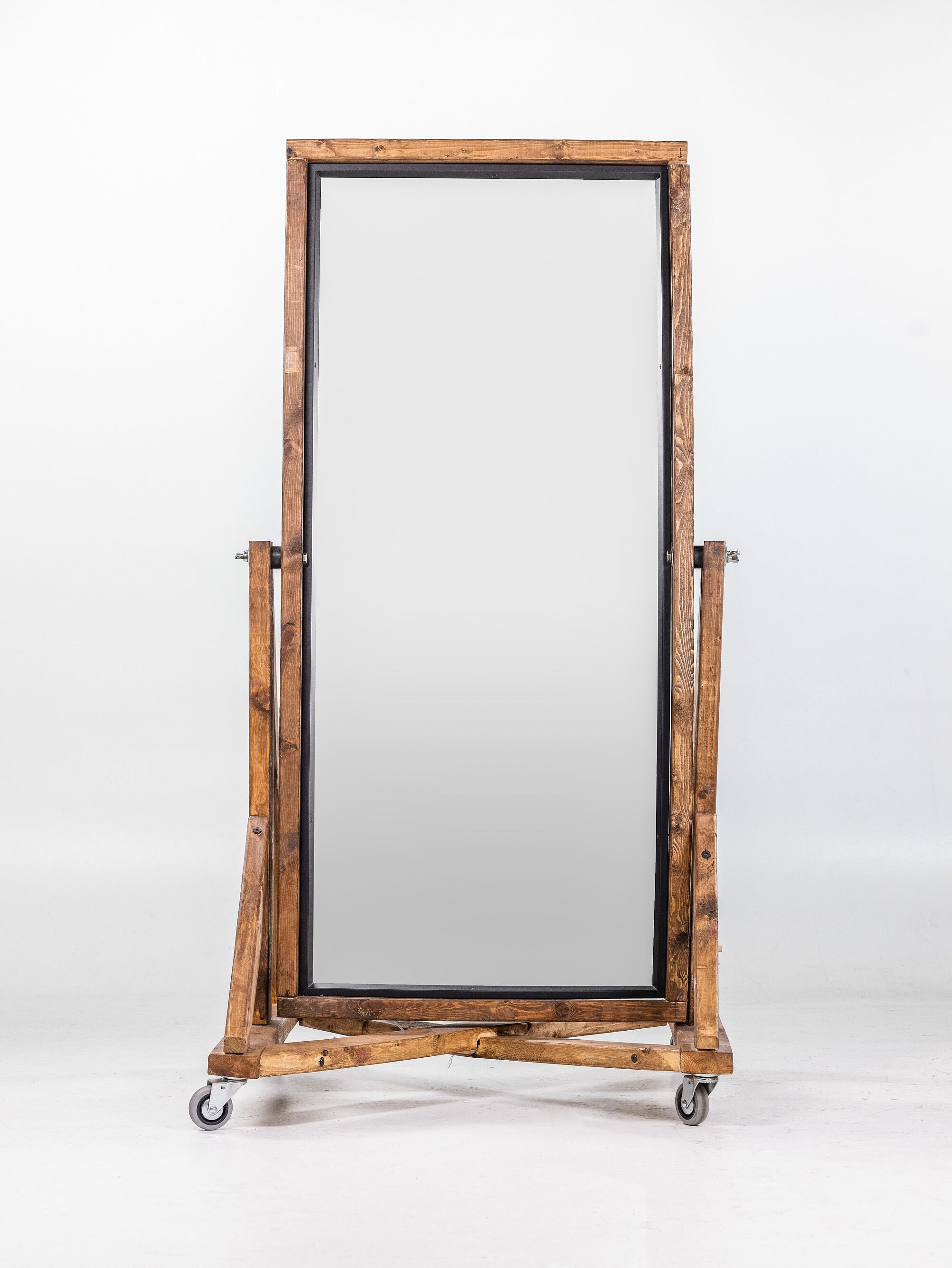 Rustic Free Standing Rolling Mirror - Etsy