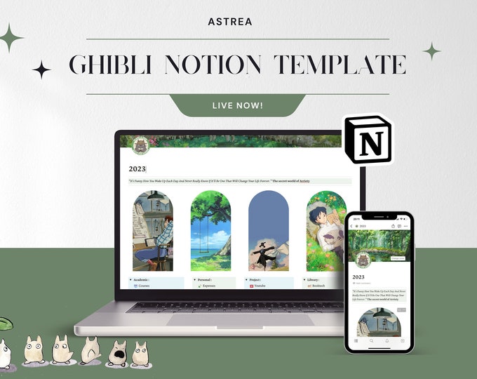 Anime Cafe Notion Dashboard Template | All-in-one Aesthetic Life ...