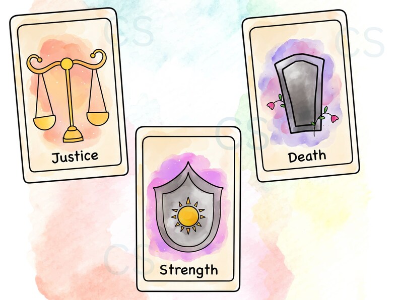 Watercolor Tarot Card Clip Art, Oracle Cards PNG, Mystic PNG - Etsy