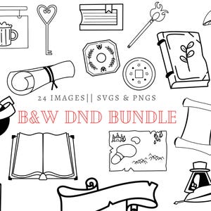 Dnd Doodle SVG Bundle, Roleplay Game SVG, Dnd Clipart, Rpg SVG ...