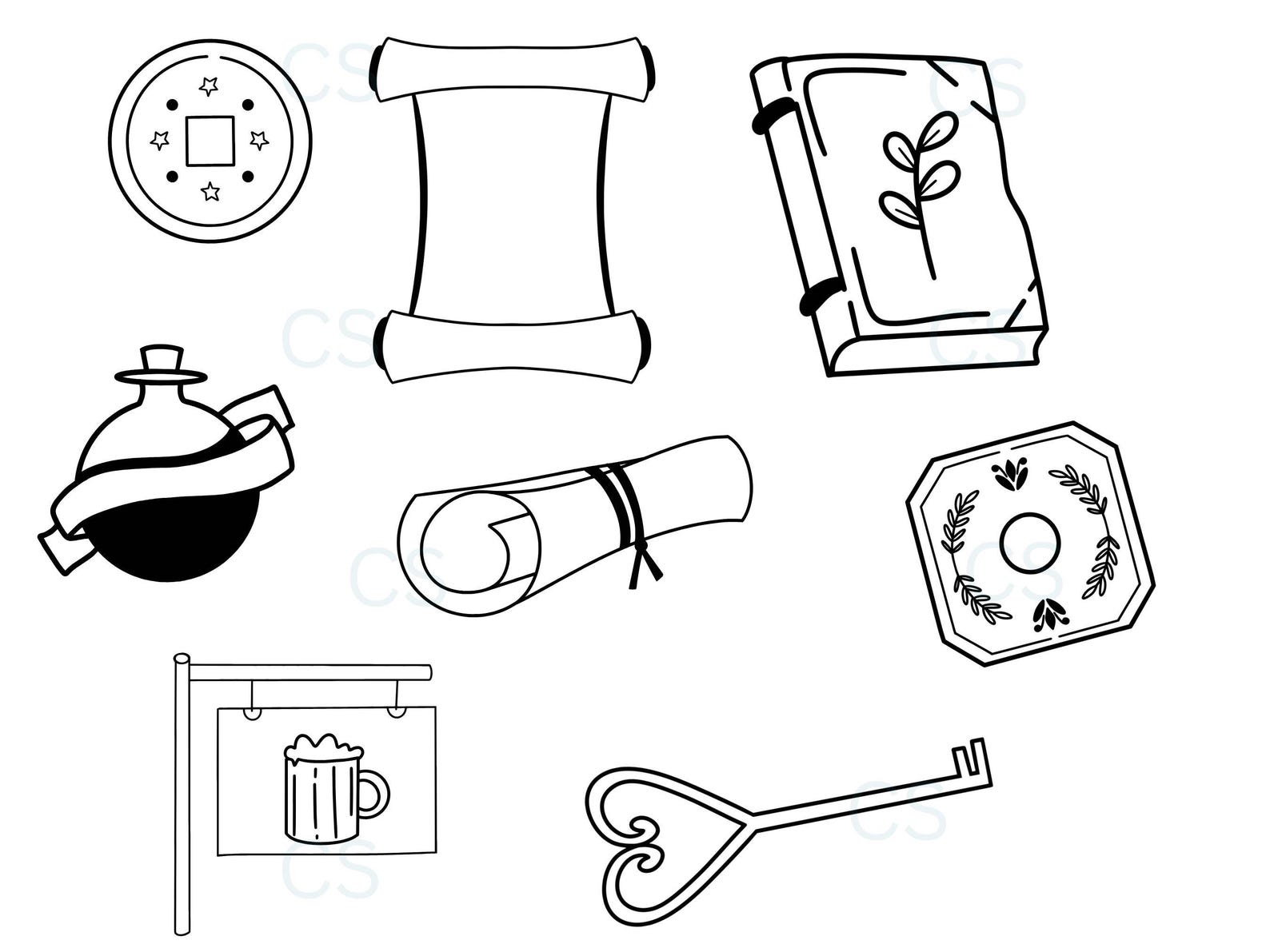 Dnd Doodle SVG Bundle, Roleplay Game SVG, Dnd Clipart, Rpg SVG ...