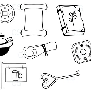 Dnd Doodle SVG Bundle, Roleplay Game SVG, Dnd Clipart, Rpg SVG ...