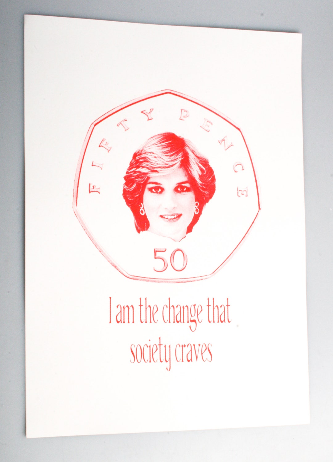 Princess Diana A3 Original Screenprint - Etsy Denmark